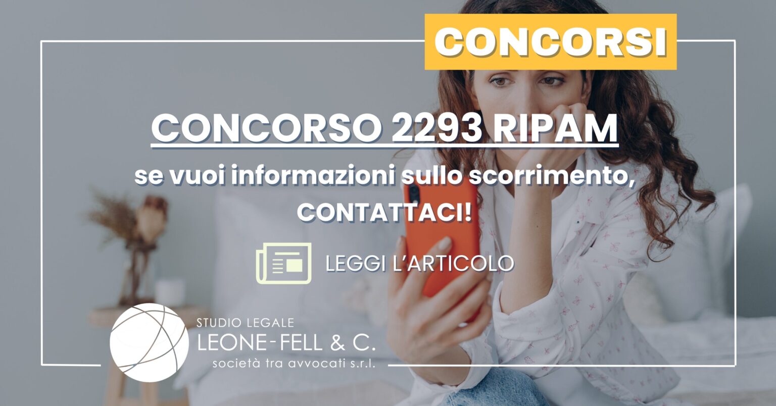 Concorso RIPAM 2293: informazioni e scorrimenti!