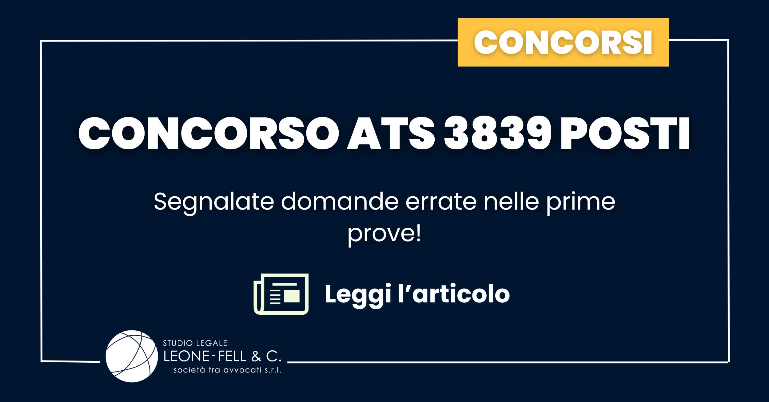 Concorso ATS 3839 posti - Segnalate domande errate